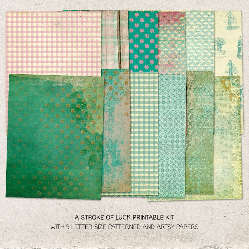 Irish Ephemera, St Patricks Day Digital Paper Crafting, Celtic Junk ...