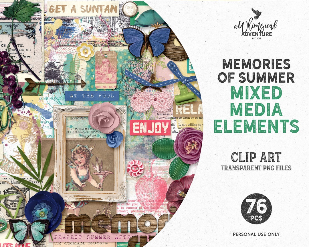 Summer Themed Stamps, Tropical Flowers and Leaves, Fruity Colors ...