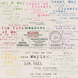 Beltane Blessings Wheel Of The Year Typewriter Poems | Etsy