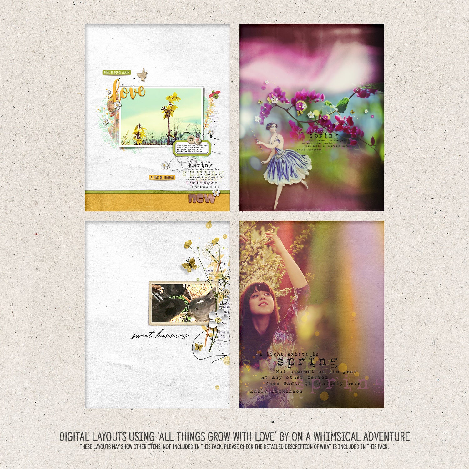 Botanical Color Scheme Ombre Colors Spring Paper Digital - Etsy