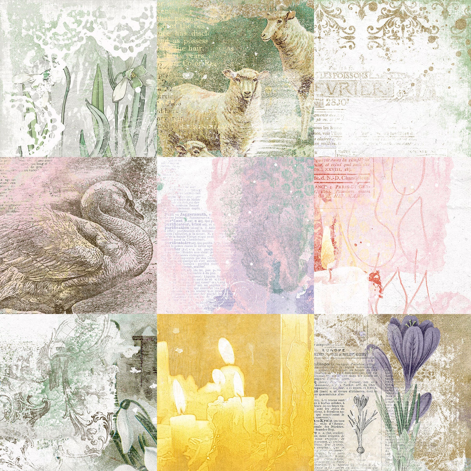 Blessed Imbolc Artistic Scrapbook Paper Mixed Media Art - Etsy