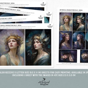 Hera Greek Mythology Celestial Printable Junk Journal Ephemera Pack ...