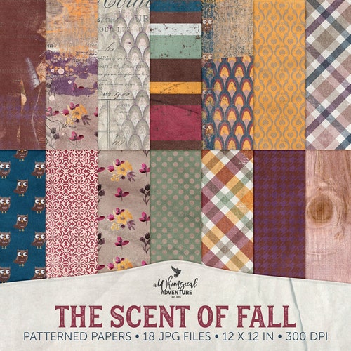 Fall Scrapbook Paper Instant Download Digital Paper Pack - Etsy