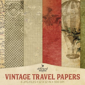 Old Map, Vintage Style, Grunge Paper Texture, Digital Paper Pack ...