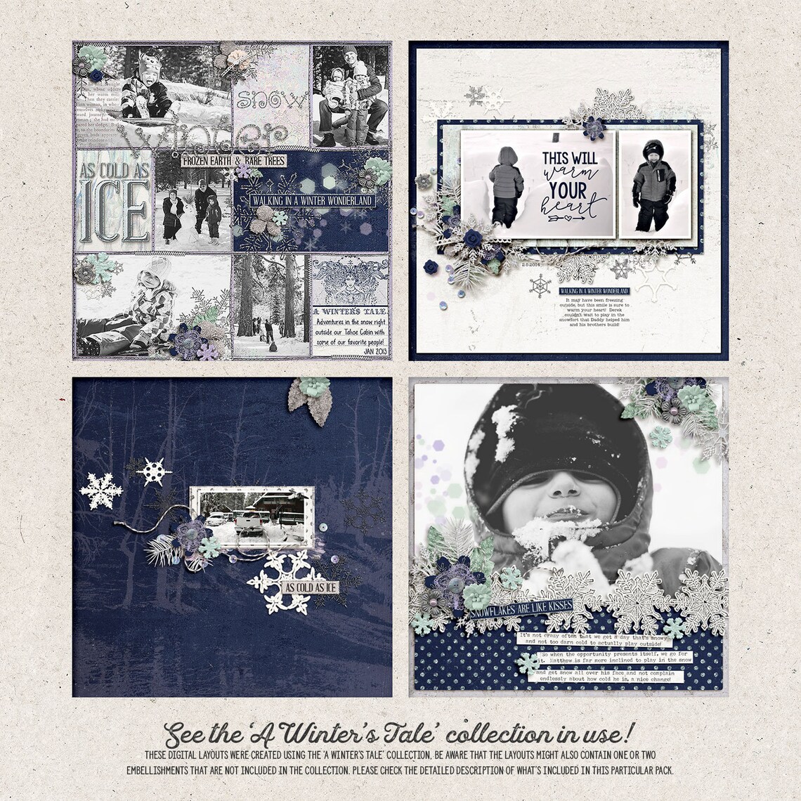 Ice Silver Glitter Paper Digital Paper Pack Snow Queen - Etsy