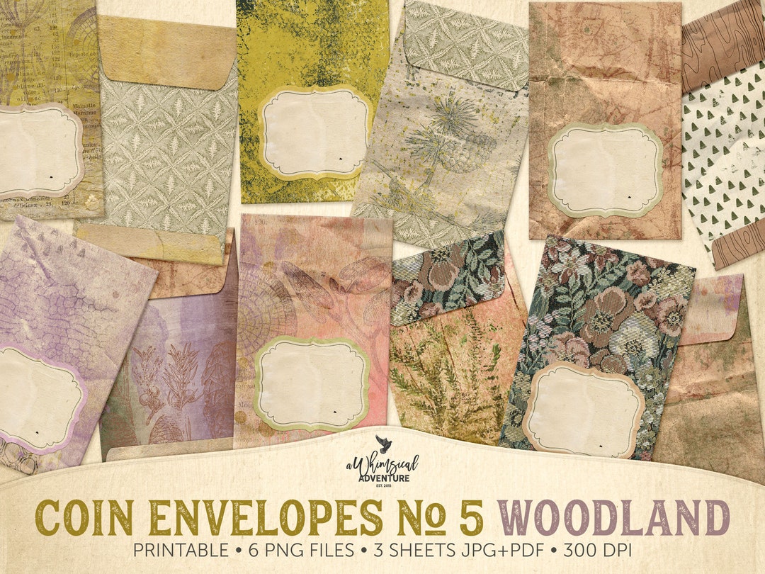 Printable Coin Envelopes Junk Journal DIY Paper Bag Digital - Etsy