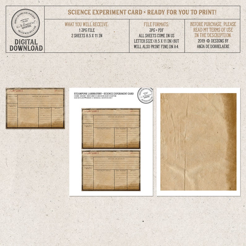 Science Experiment Vintage Style Steampunk Laboratory Mad | Etsy Australia