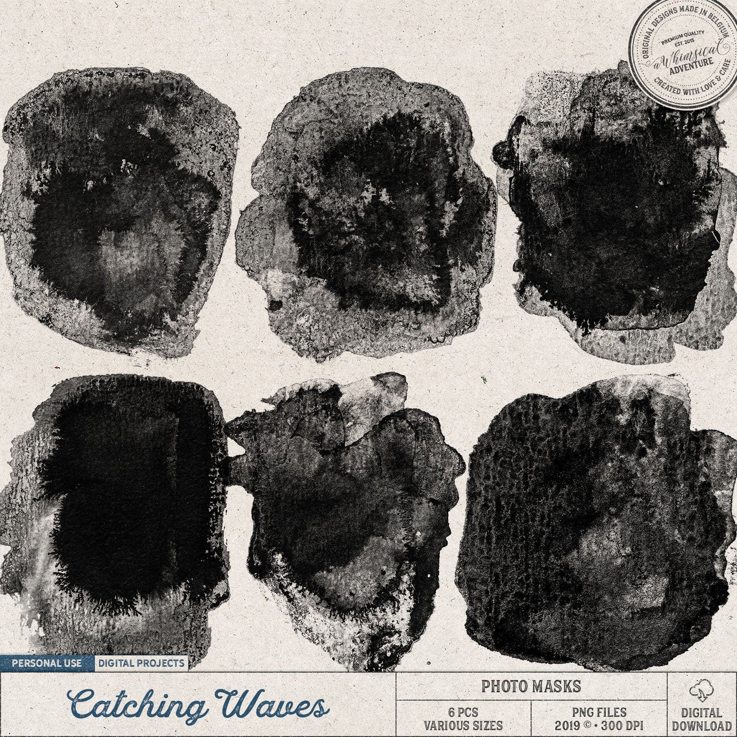 Paint Splash Handmade Clipping Mask Chinese Ink Beach | Etsy