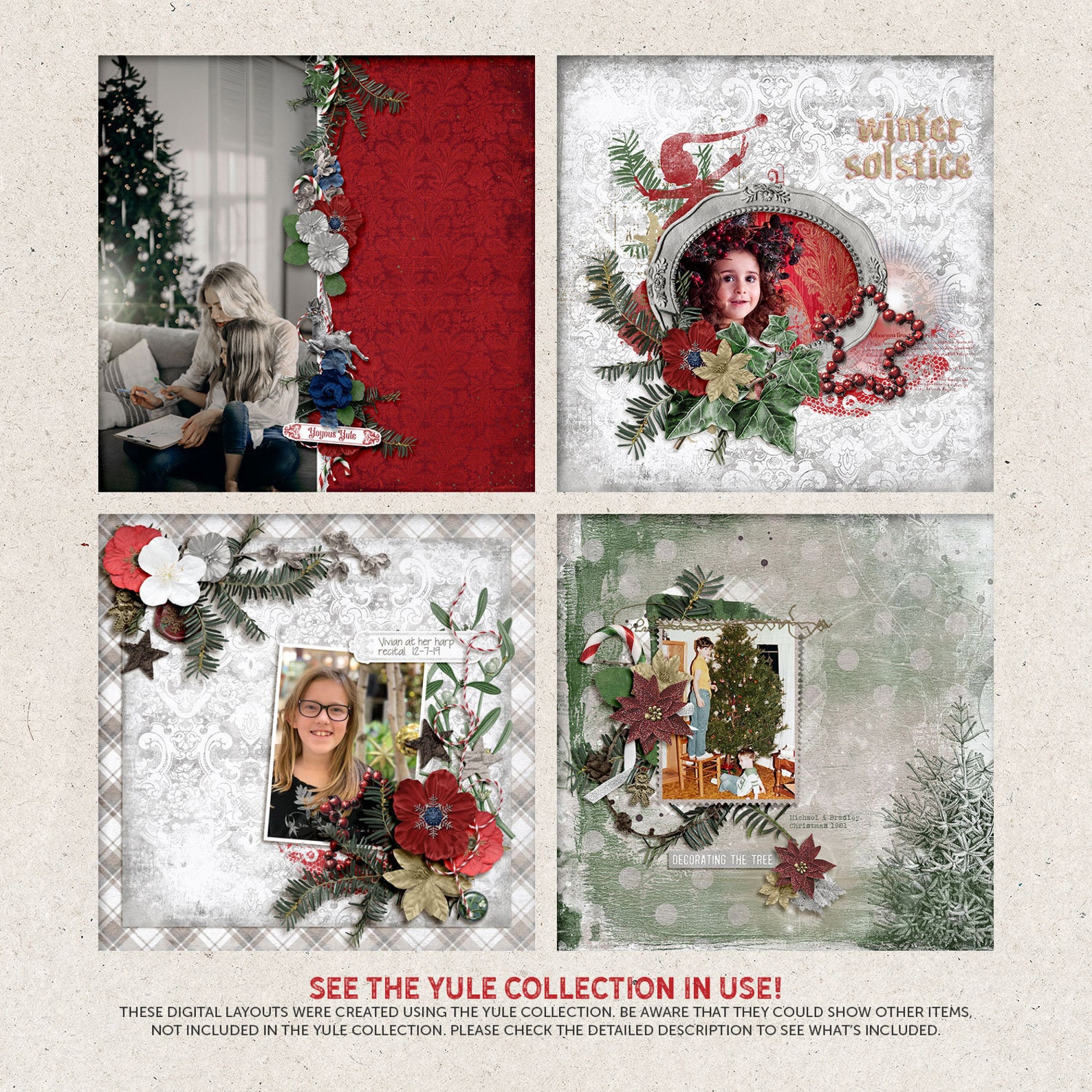 Yule Wheel of the Year Printable Vintage Floral PNG Clipart - Etsy