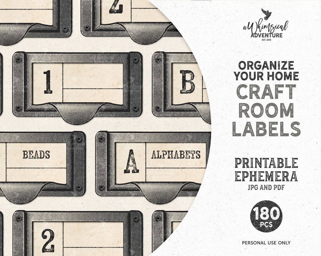 Craft Room Labels, Organize Your Home, Printable Labels, Print Your Own ...