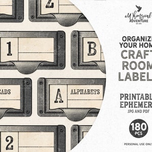 Craft Room Labels, Organize Your Home, Printable Labels, Print Your Own ...