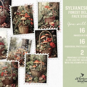 Sylvanescence Printable Enchanted Forest Faux Stamps With Cakes and ...