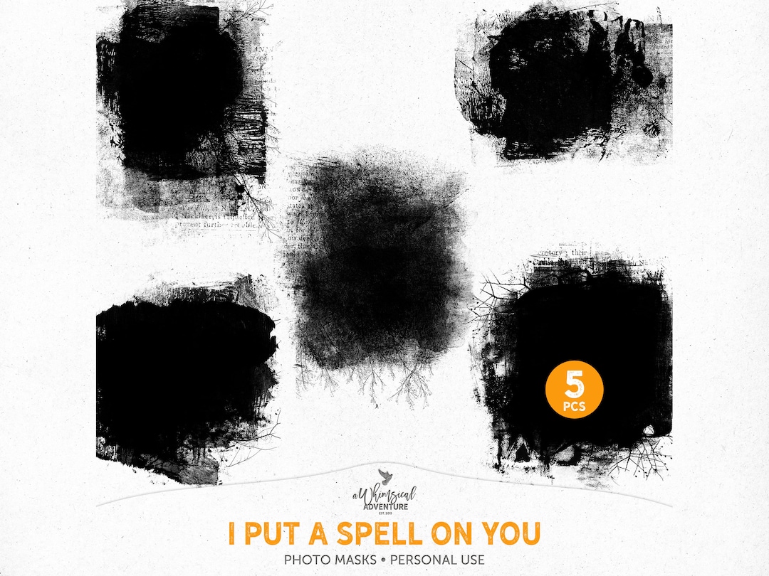 Grunge Halloween Photoshop Masks, Halloween Clipping Masks, Halloween ...