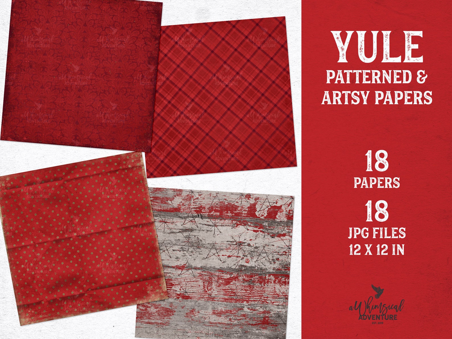 Yule Wheel of the Year Digital Scrapbook Paper Instant - Etsy