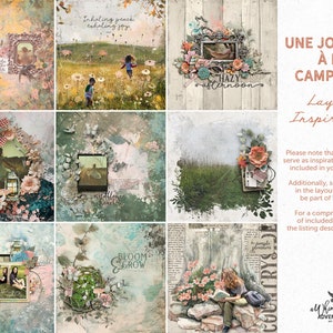 Cottagecore Country and Farm Life Botanical Borders and Overlays ...