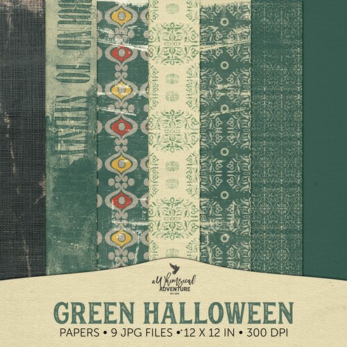 Halloween Digital Paper Pack for Scrapbooking Invitations - Etsy