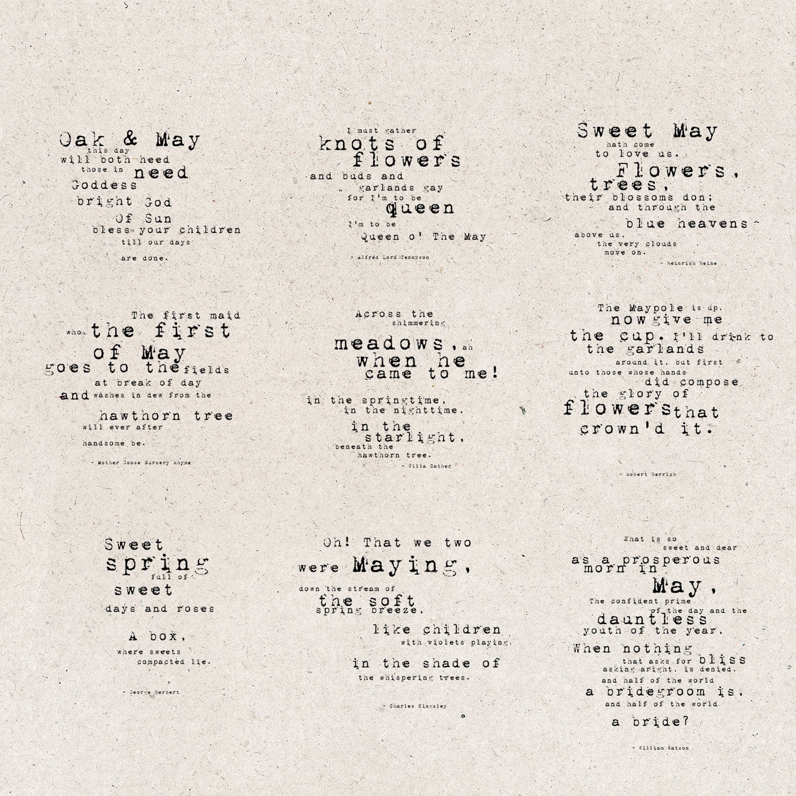 Beltane Blessings Wheel of the Year Typewriter Poems - Etsy