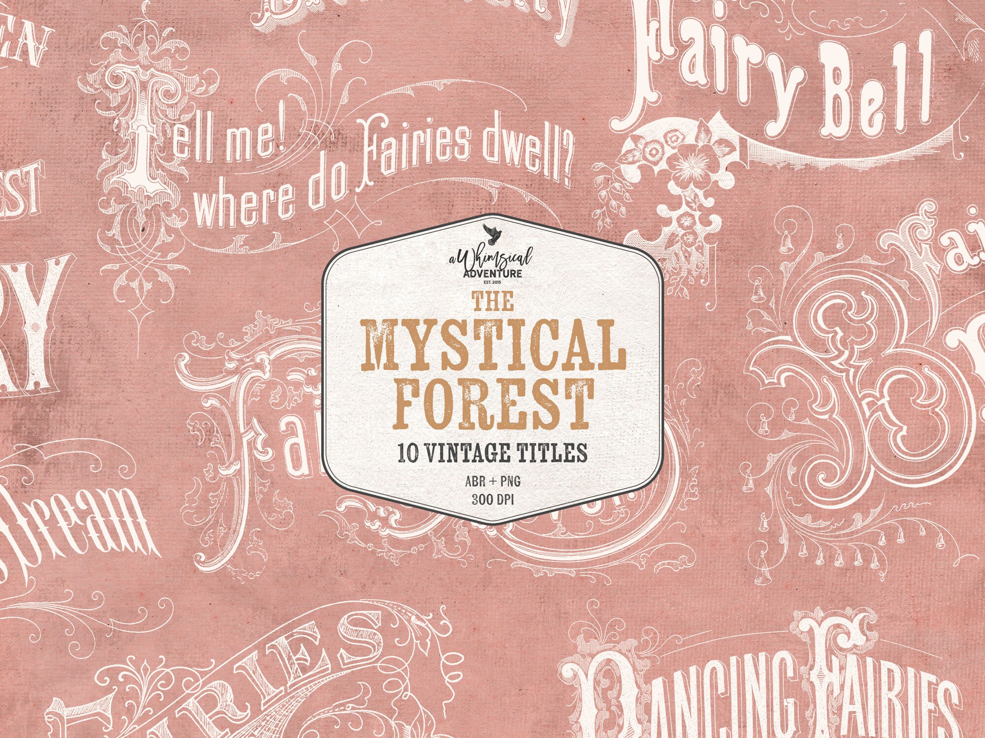 Decorative Vintage Titles Antique Calligraphic Fairy Titles - Etsy