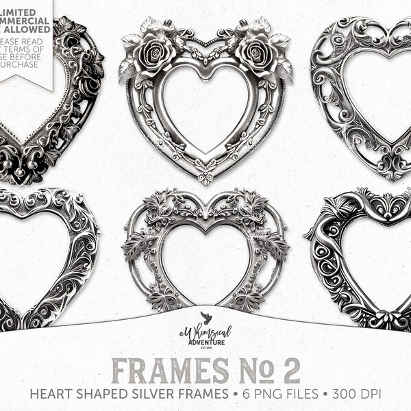 Antique Heart Shaped Picture Frames - Etsy