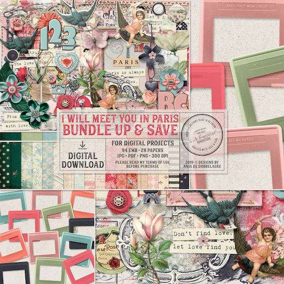 Valentines Bundle French Wedding Themes Wedding Scrapbook | Etsy