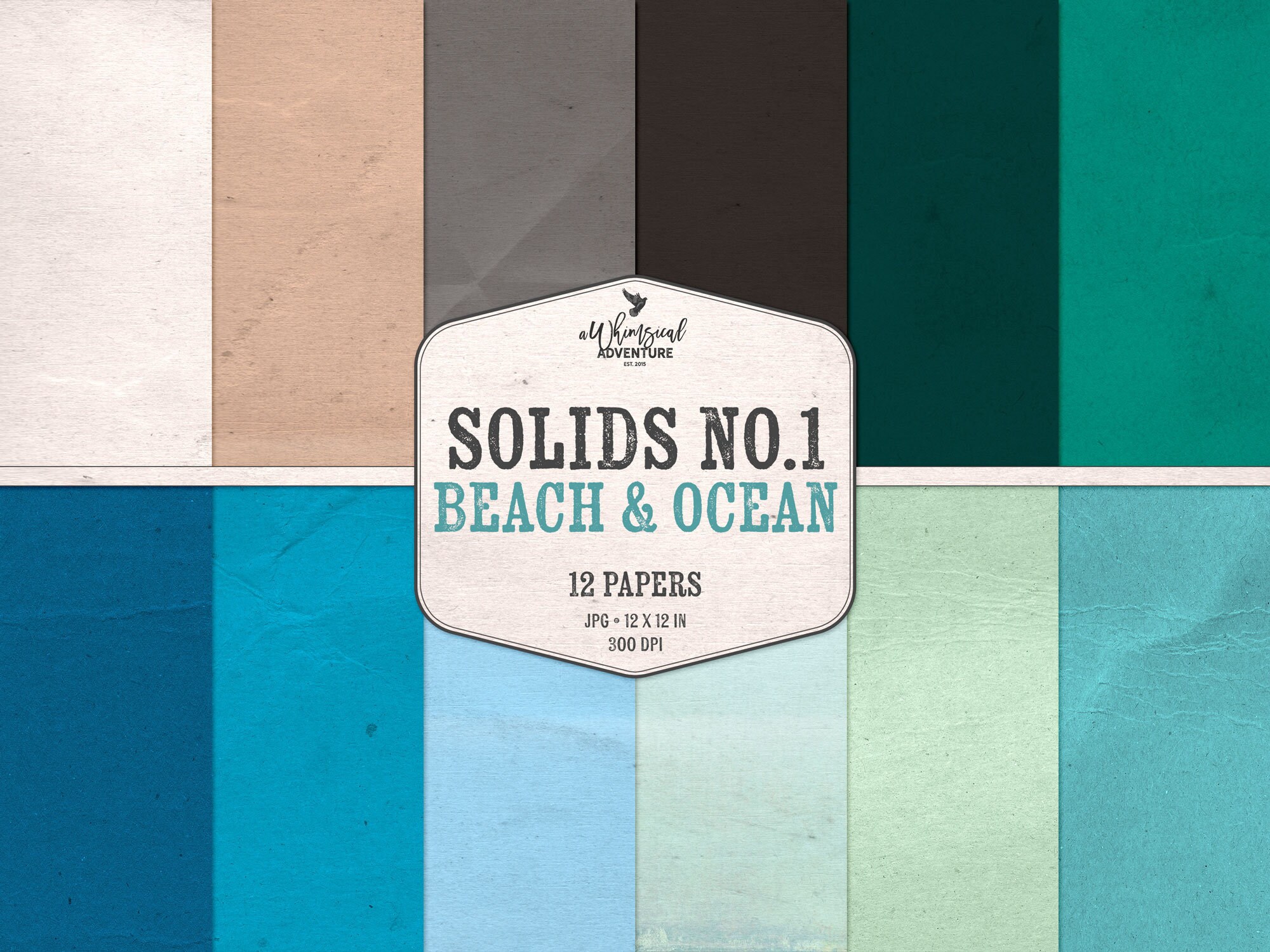 Summer Sand and Sea Basic Papers Instant Download Digital - Etsy