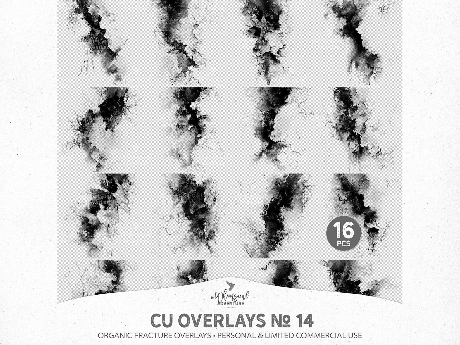 Transparent Organic Fracture Overlays PNG Files Scrapbook Designer ...
