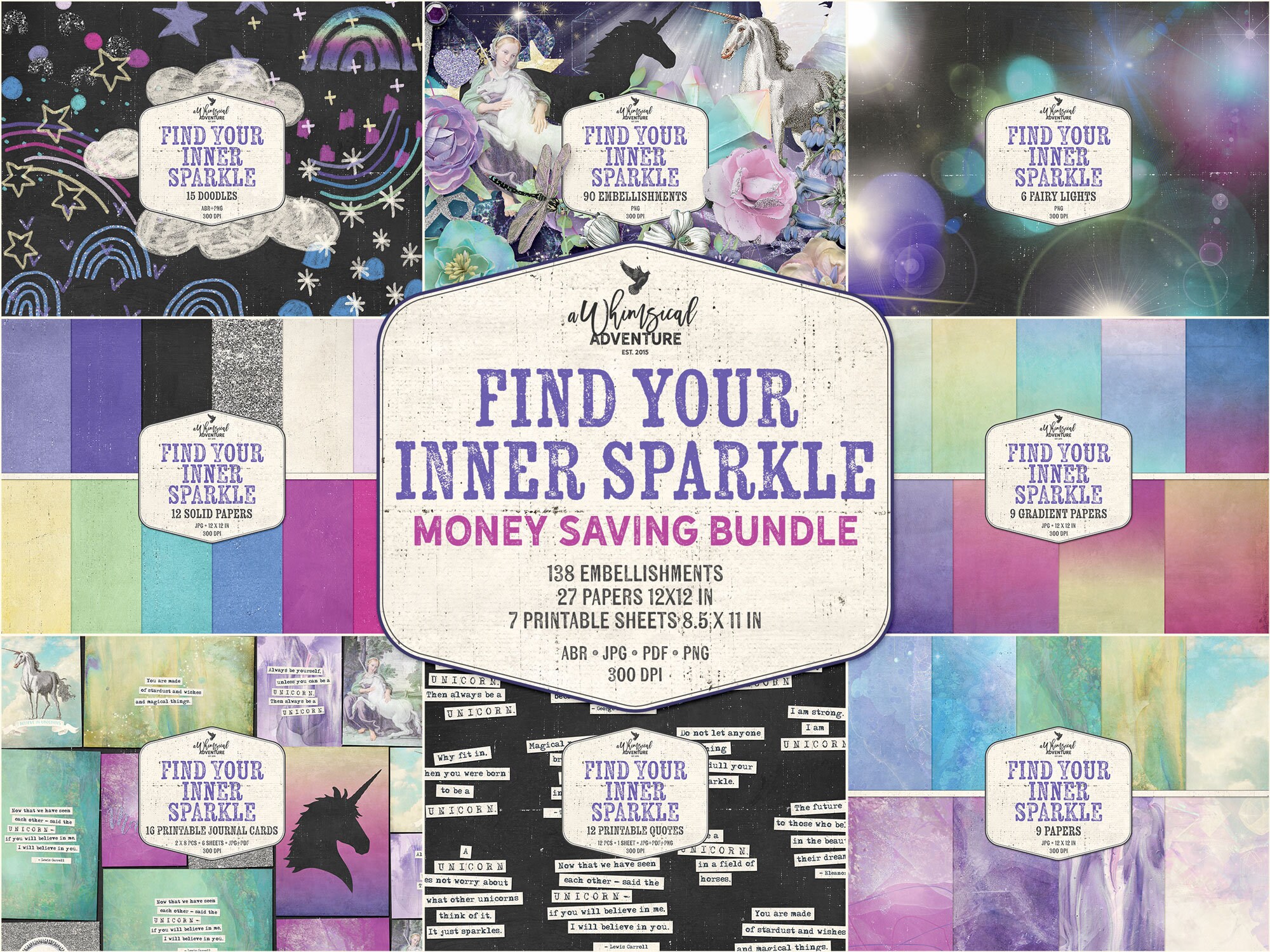 Unicorn Theme Best Value Bundle Once Upon A Time Iridescent - Etsy