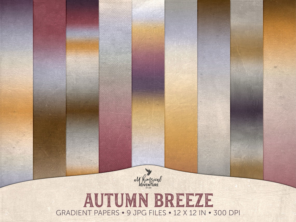 Ombre Colors Scrapbook Paper 12x12 Paper Pack Fall Colors - Etsy