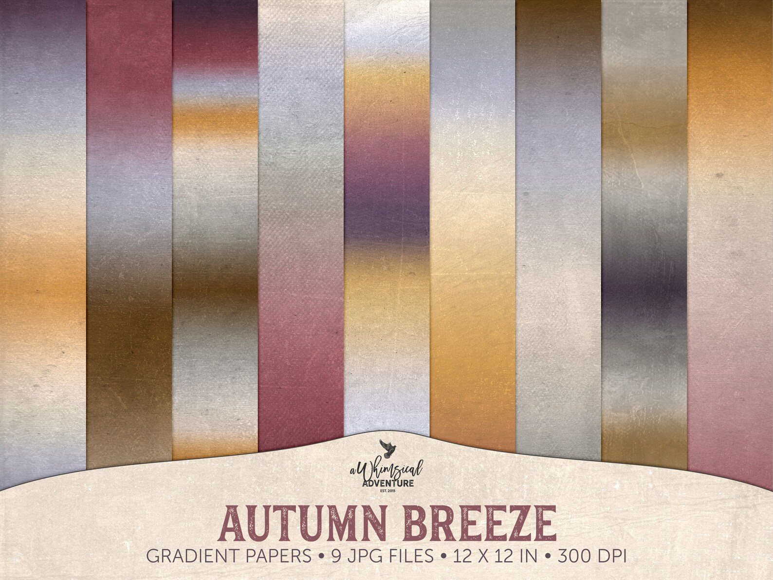 Ombre Colors Scrapbook Paper 12x12 Paper Pack Fall Colors - Etsy