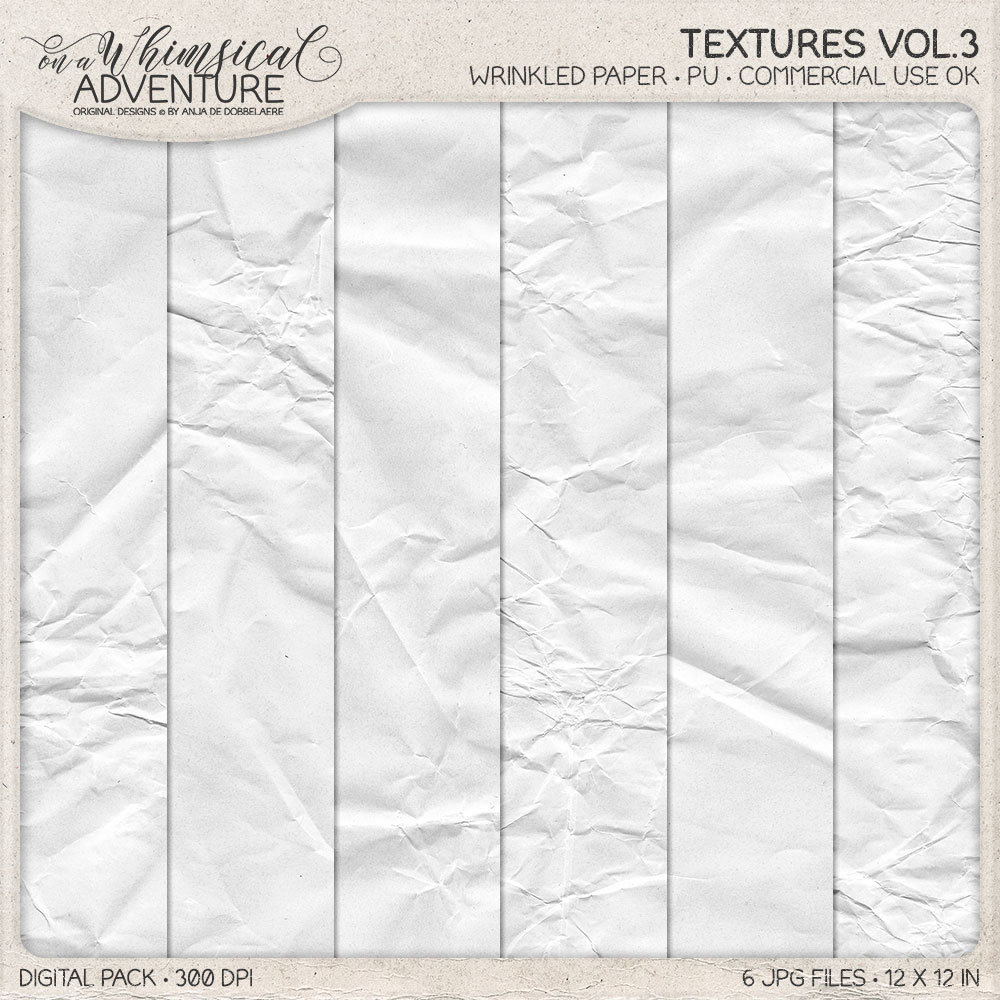 Wrinkled Papers Folded Textures Digital Scrapbook Papers | Etsy