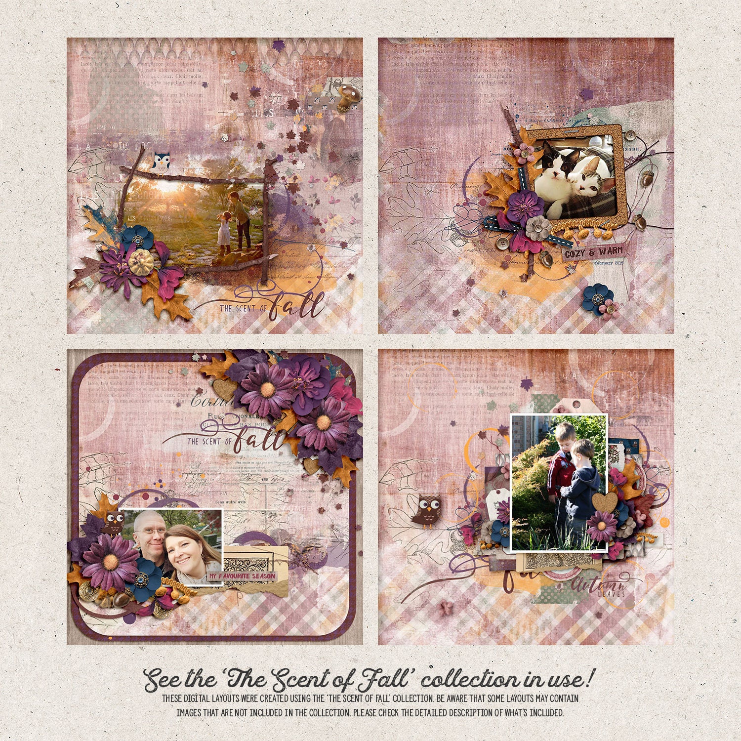 Autumn Clip Art, Fall, Digital Scrapbook, Instant Download, Digital ...
