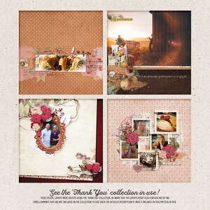 Thanksgiving Clip Art, Digital Mixed Media Overlays, Instant Download ...