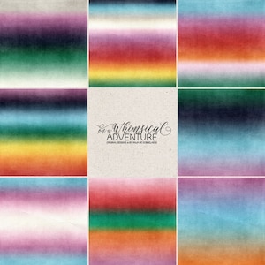 Rainbow Digital Scrapbooking Papers, Colorful Scrapbooking, Gradient ...