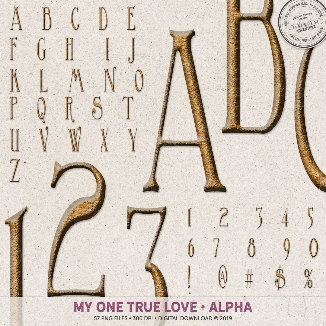 Rustic Metal Alphabet Letters, Valentine Clipart, Wedding Scrapbook ...