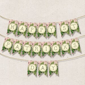 Printable St Patrick Banner, A Stroke of Luck Spring Banner, Happy St ...