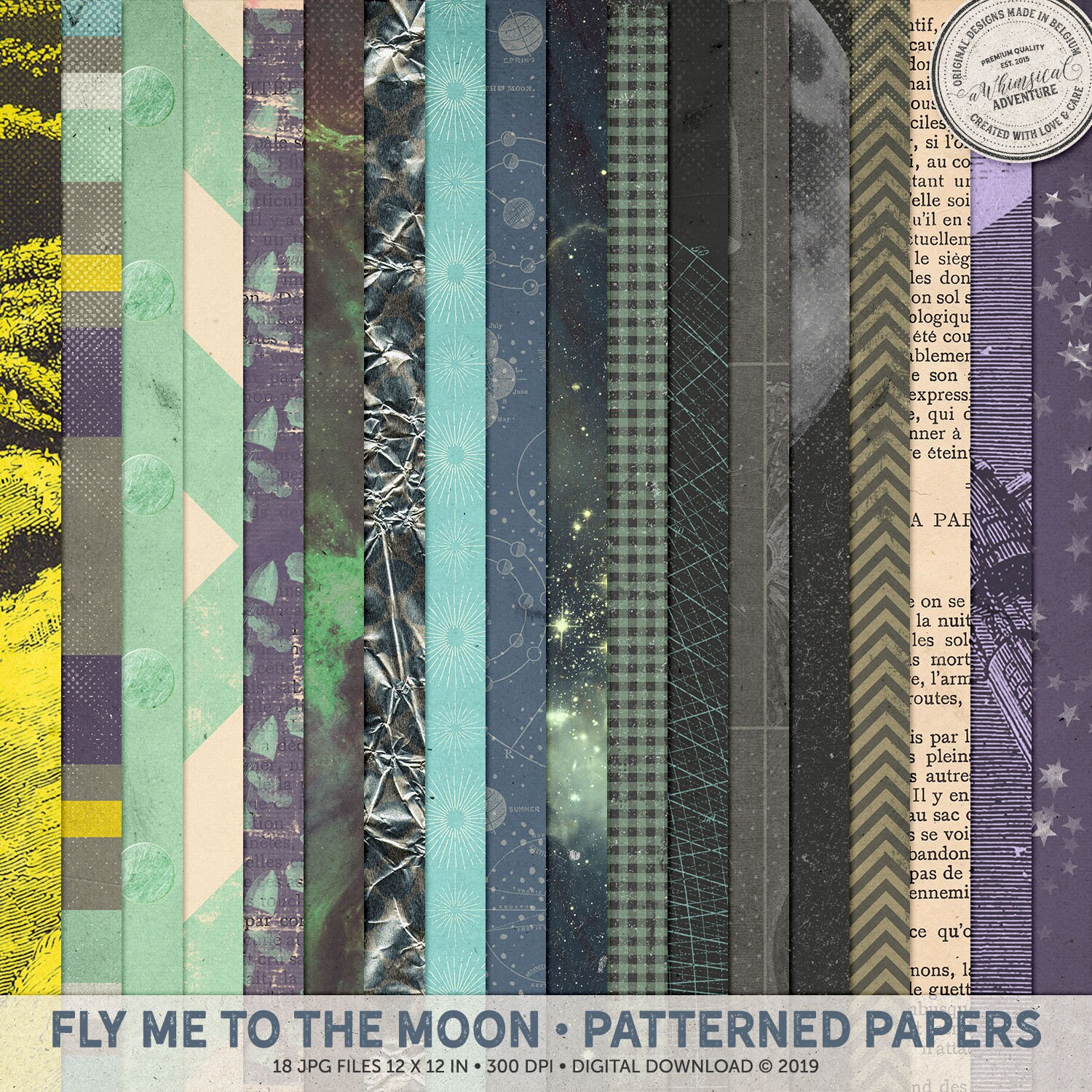 Outer Space Scrapbook Kit to the Moon and Back Astronomy | Etsy