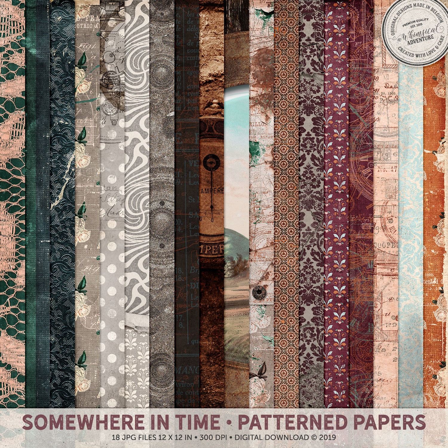 Somewhere in Time, Digital Scrapbook Kit, Victorian Style, Vintage ...
