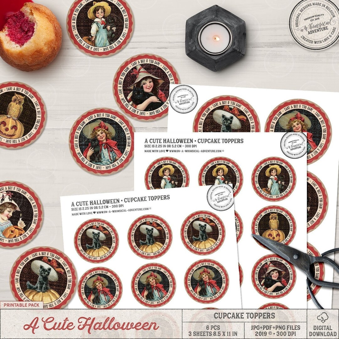 Halloween Cake Toppers, Halloween Decorations, Halloween Trick or Treat ...