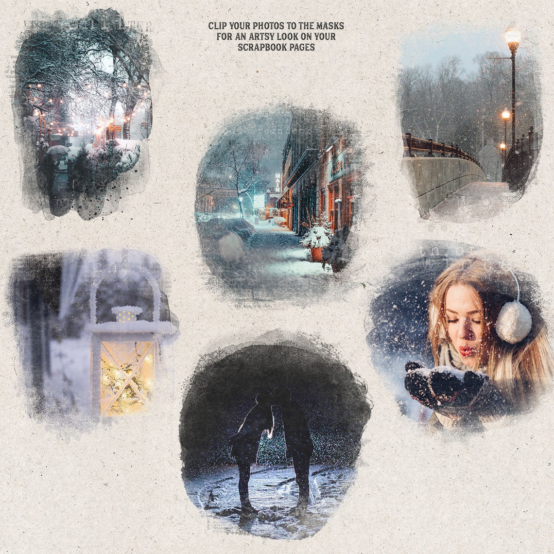 Photo Template, Winter Solstice, Digital Photo Mask, Handmade Clipping ...