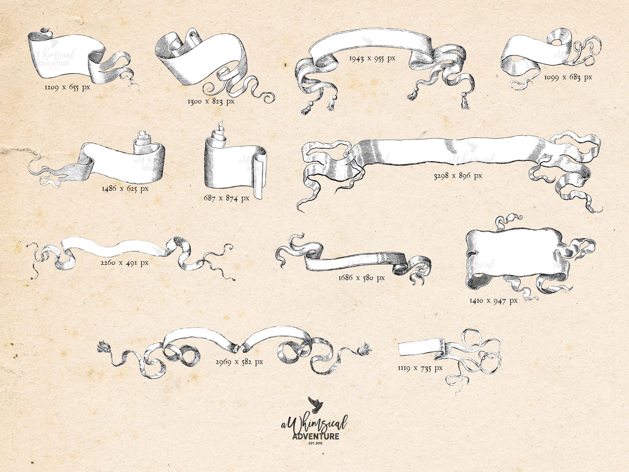 Medieval Banners and Ribbons Clipart for Commercial Use - Etsy