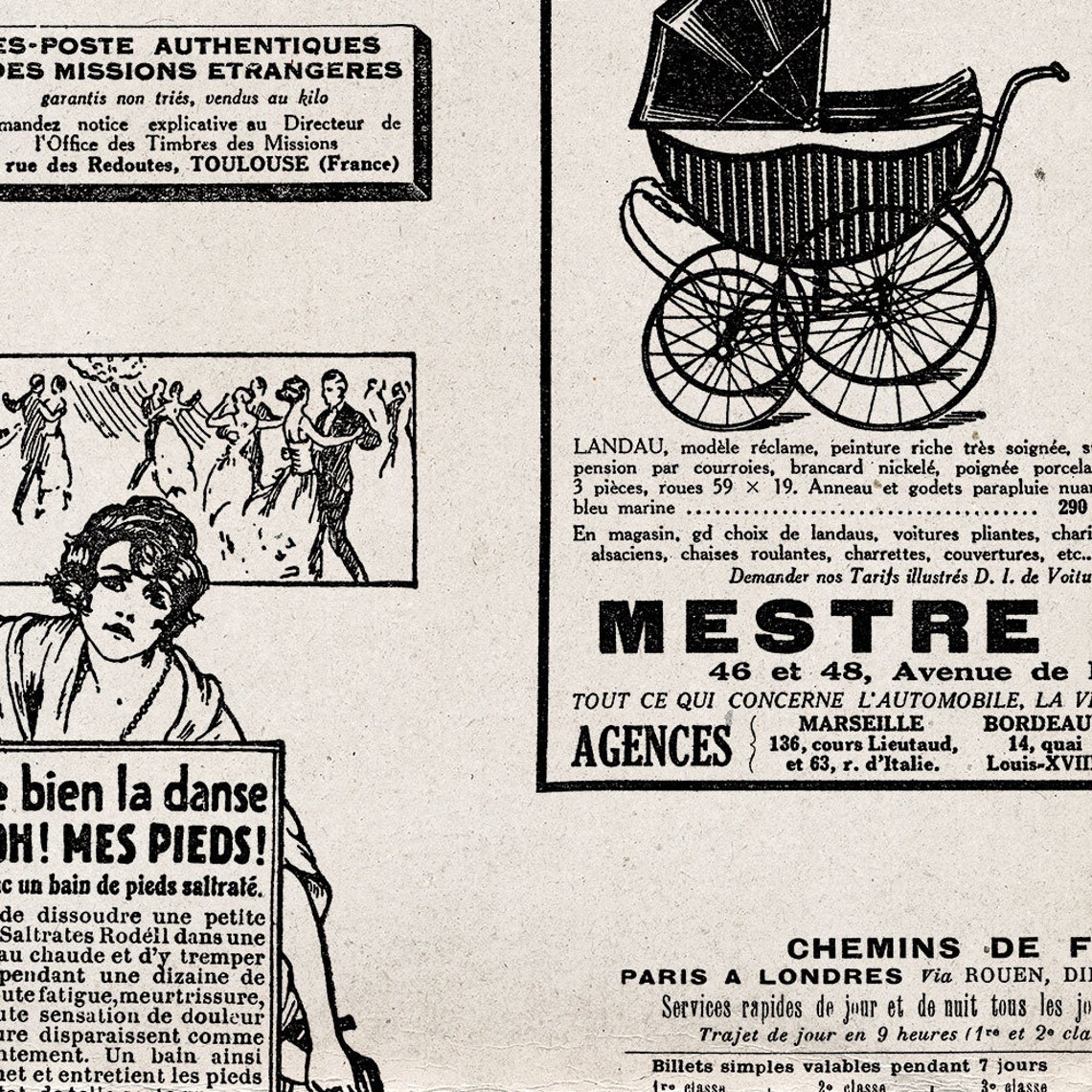 Antique French Advertisements, Commercial Use OK, Digital Download ...