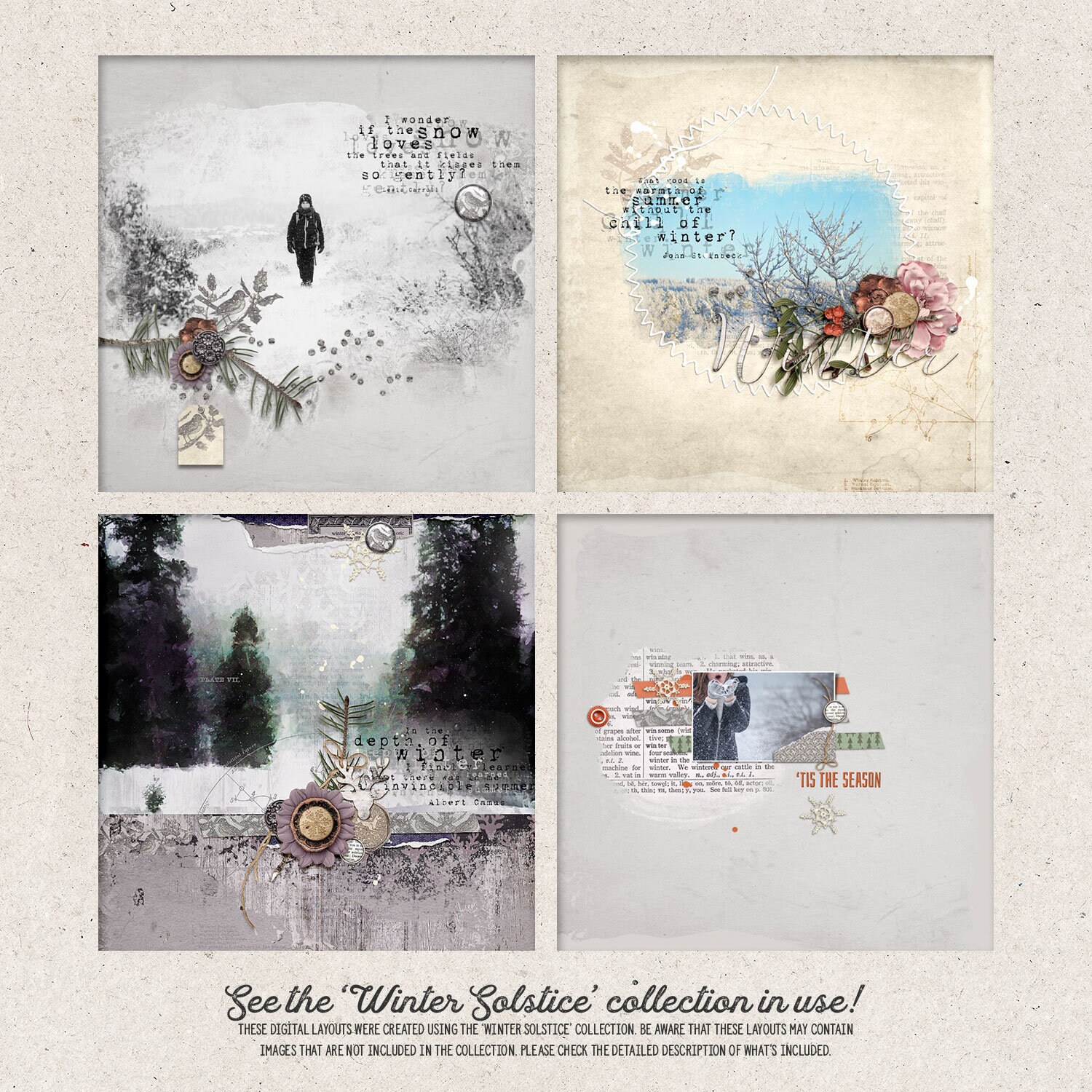 Photo Template, Winter Solstice, Digital Photo Mask, Handmade Clipping ...