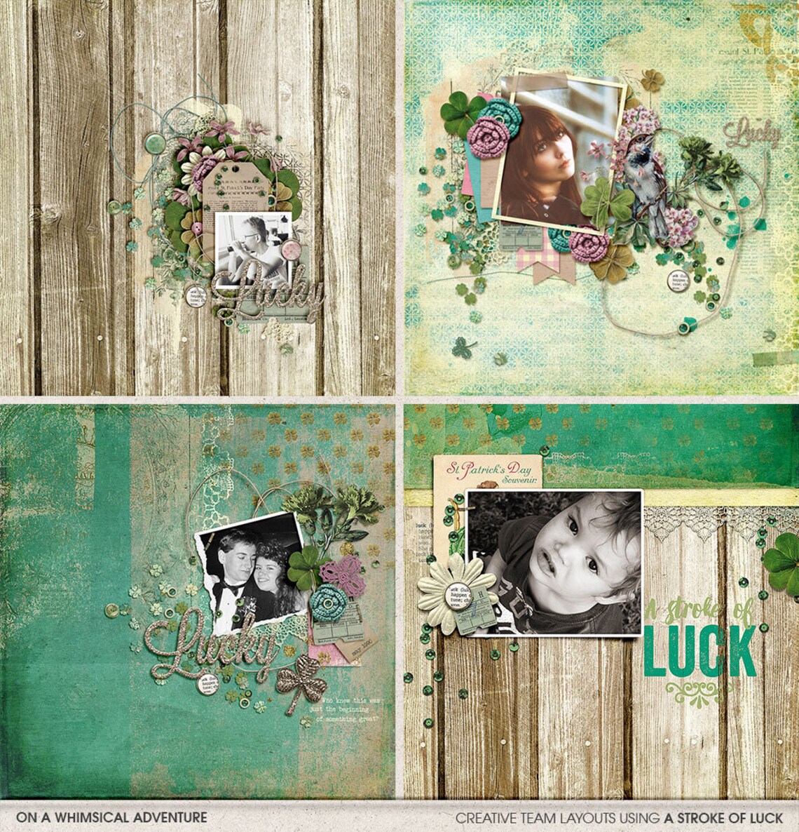 Irish Paper Craft Supplies Shamrock Scrapbooking Printable - Etsy