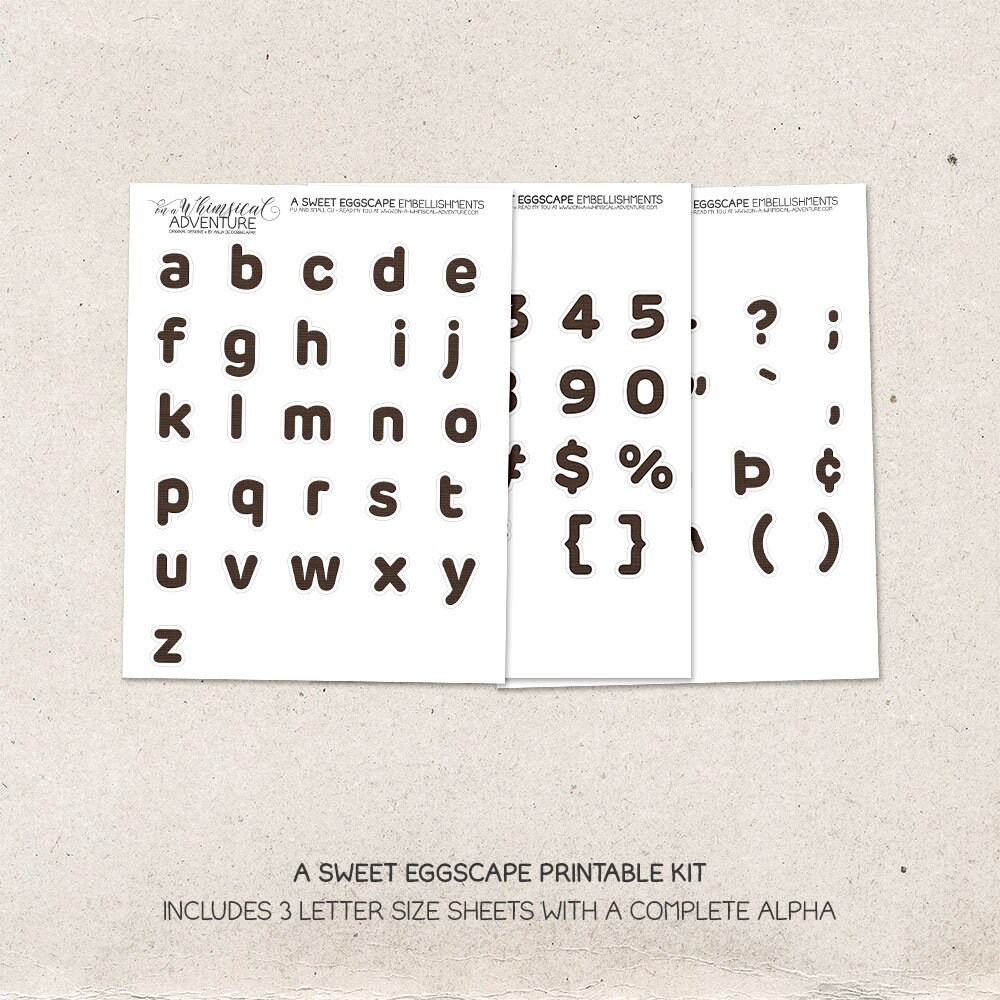 Letter Size Paper Easter Printable Stickers Scrapbook Kit - Etsy