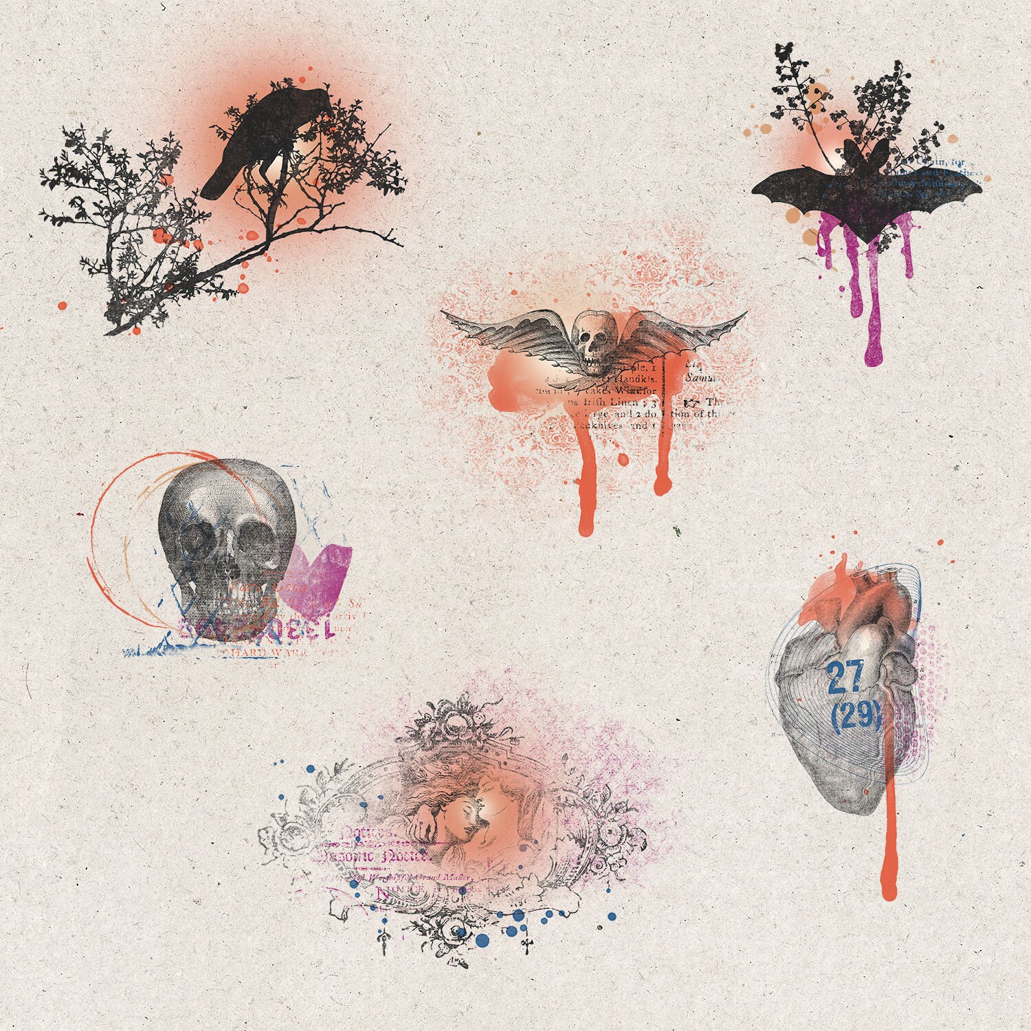 Gothic Clip Art Halloween Clip Art Halloween Embellishments - Etsy