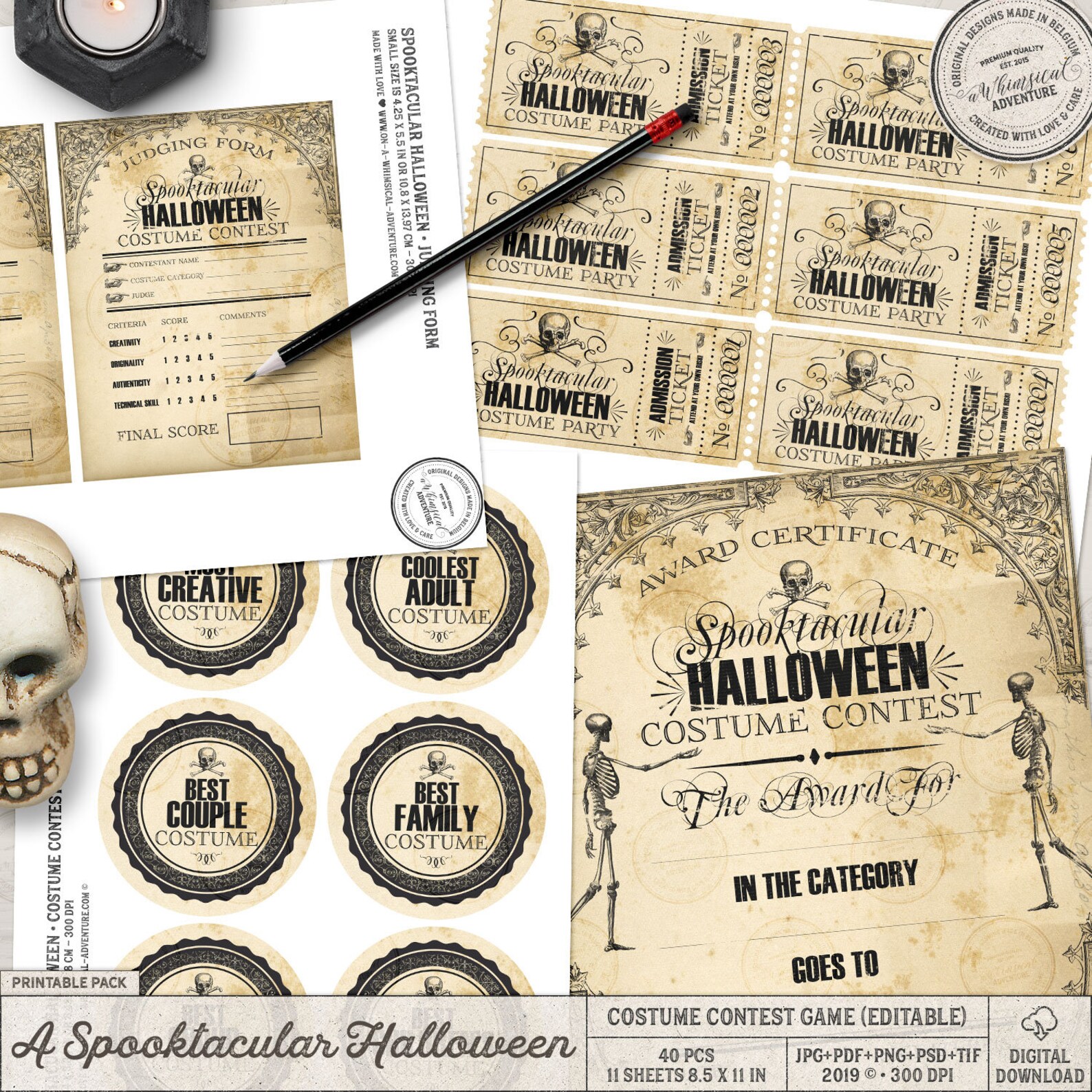 Costume Contest Printable Forms Ideas for Halloween - Etsy