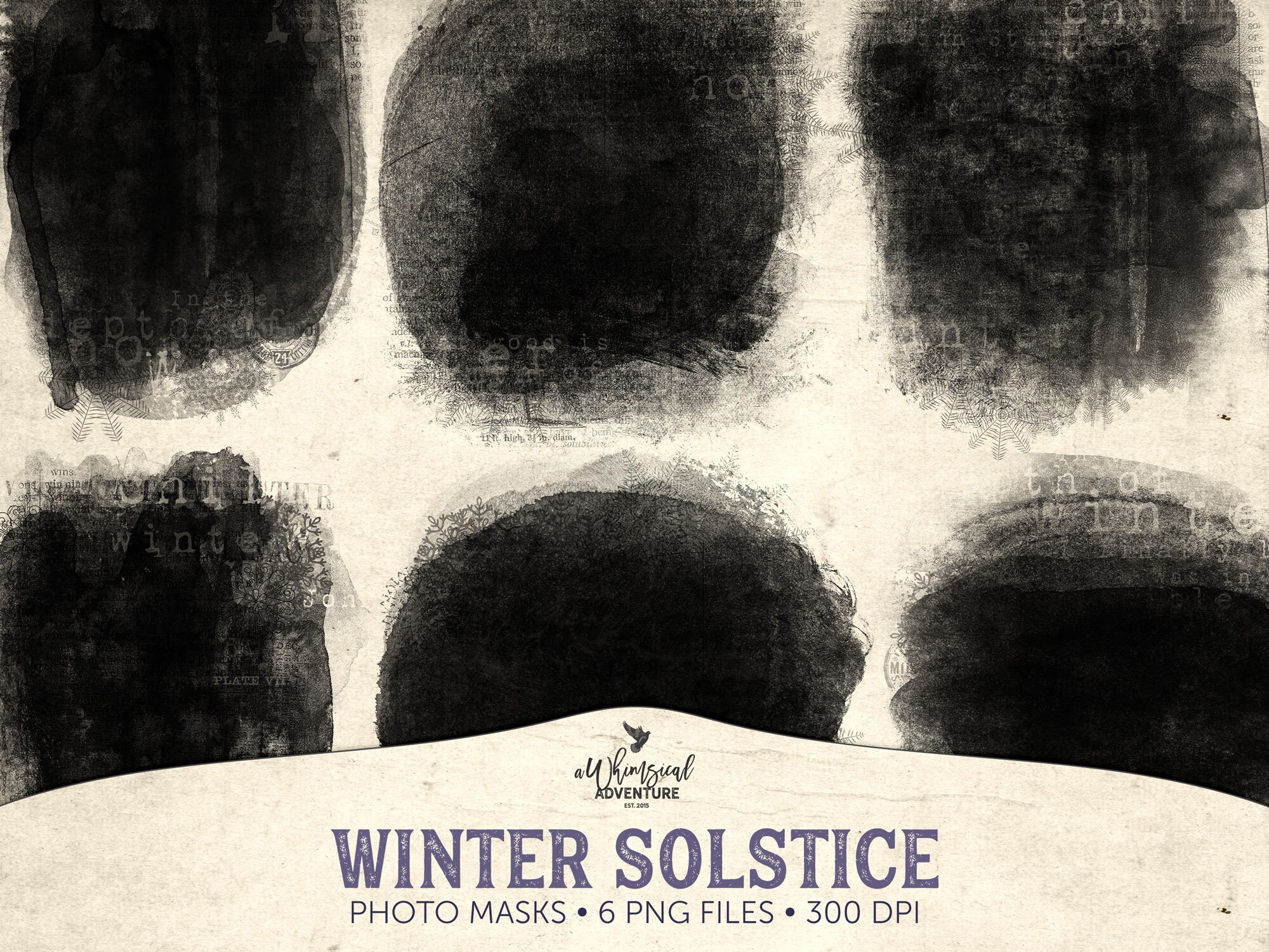 Photo Template, Winter Solstice, Digital Photo Mask, Handmade Clipping ...