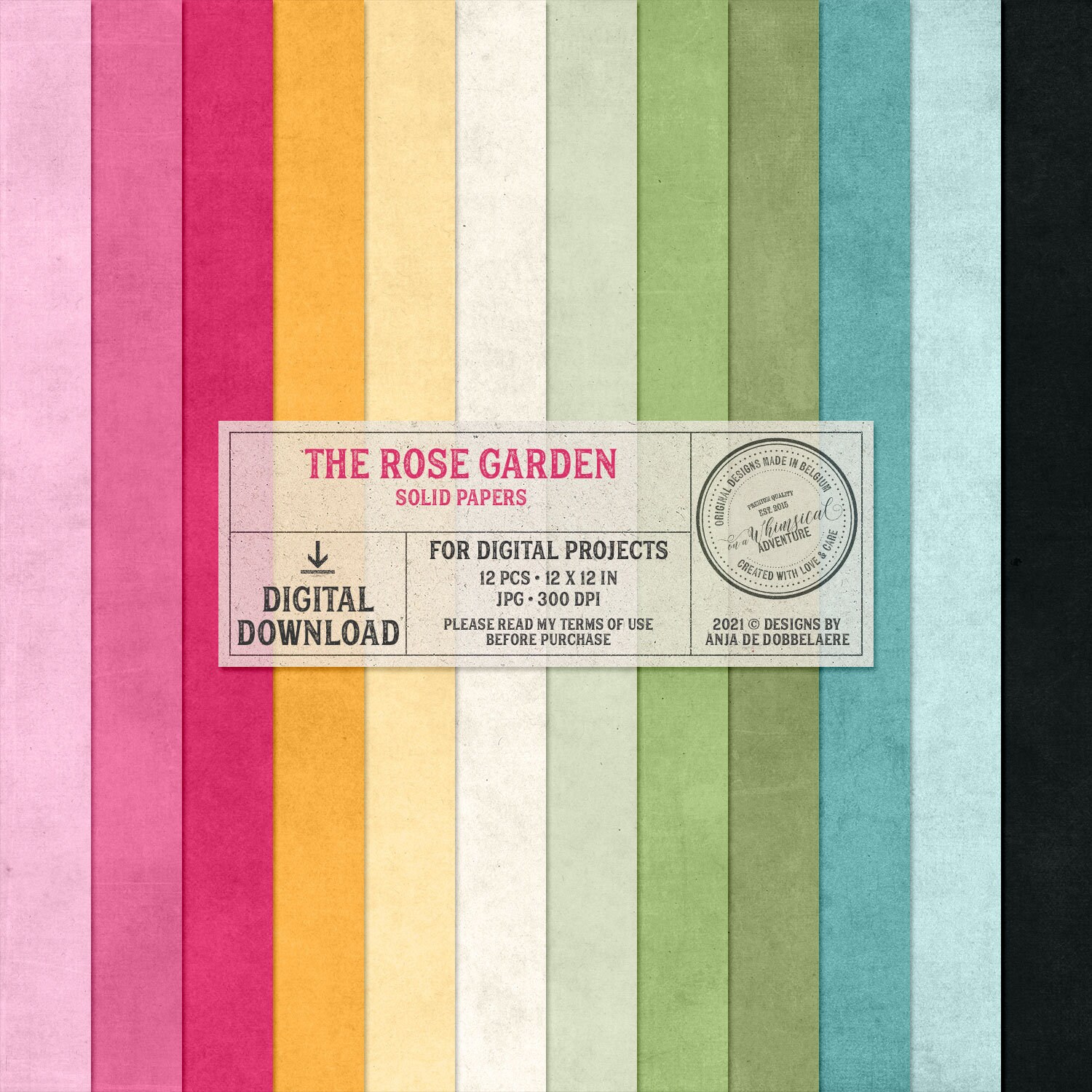 Digital Scrapbook Kit - Rose Garden - Shabby Chic - Floral Papers ...