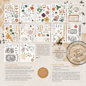 Bee My Honey, Printable Scrapbook Kit, Junk Journal, Collage Sheets ...