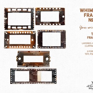 Grunge Negatives Film Roll Strips for Scrapbooking and Journaling ...